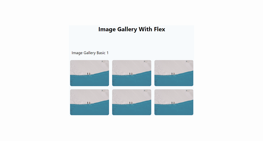 Image Gallery Flex Tailwind Component