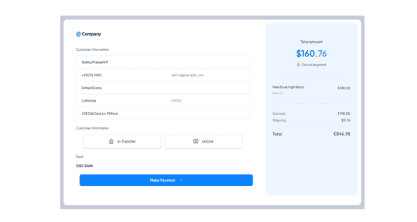 Checkout Page Using Tailwind Ui
