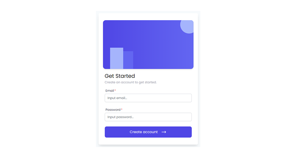 Sign Up Get Started - Tailwind Component Sign Up Get Started - Tailwind Component