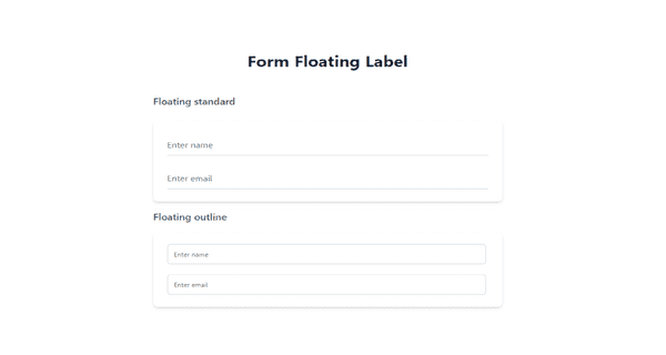 Form Floating Label Using Tailwind UI Form Floating Label Using Tailwind UI