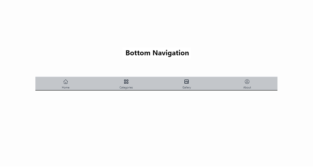 Bottom Navigation Tailwind Component